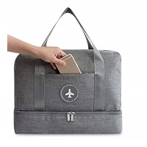 Geanta de calatorie, Inchidere cu fermoar, 30 x 18 x 39 cm, Poliester ...