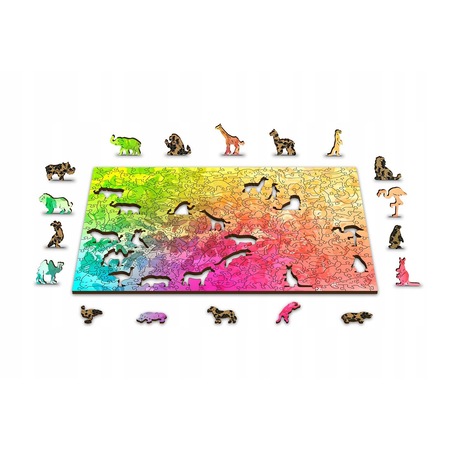 Puzzle cu figurine Wooden.city, Fluturi, 150 Piese, Lemn, Multicolor, 8 ...