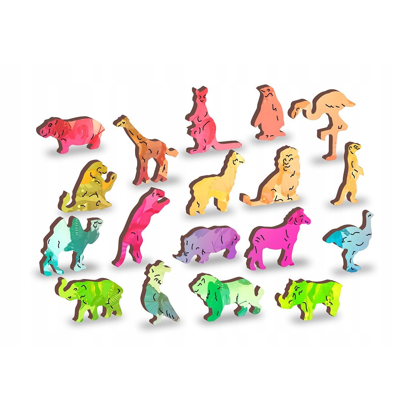Puzzle cu figurine Wooden.city, Fluturi, 150 Piese, Lemn, Multicolor, 8 ...