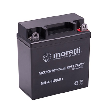 Акумулатор за мотоциклет AGM MORETTI MB5L-BS 12V-5 Ah - eMAG.bg