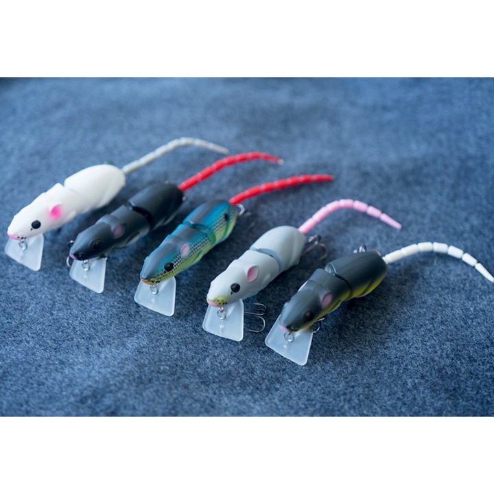 Set 5 momeli de pescuit la rapitor tip sobolan, vobler soarece de ...