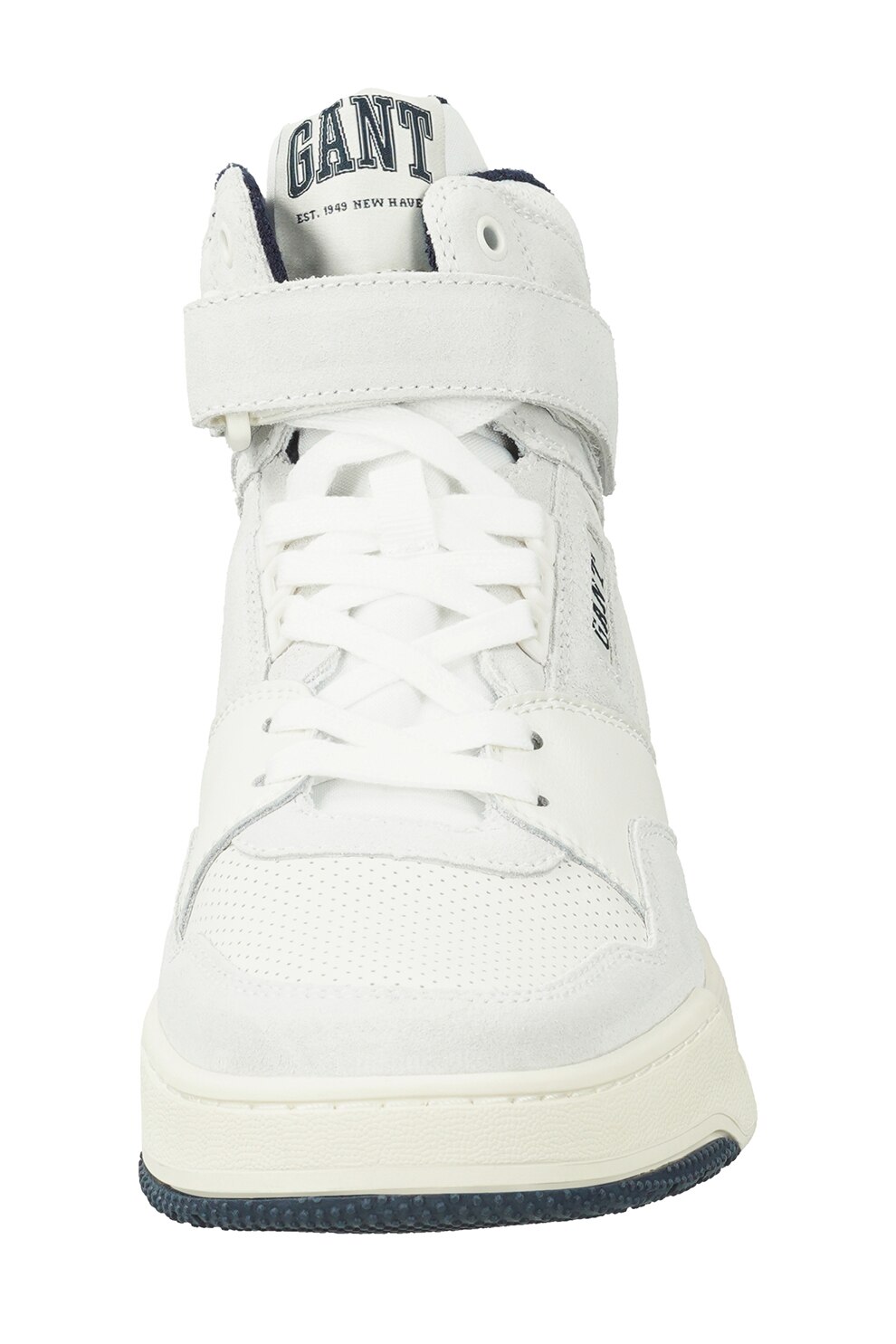 Gant, Pantofi sport din piele si segmente cu perforatii, Alb, 45 - eMAG.ro