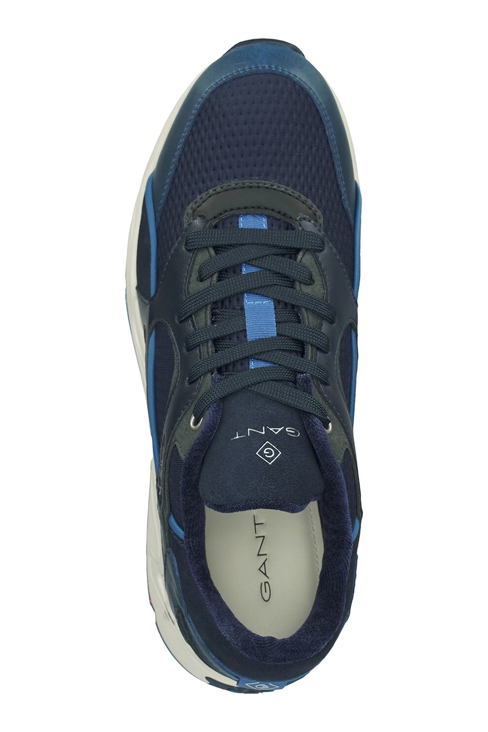 Gant, Pantofi sport cu detali din piele, Bleumarin, 44 - eMAG.ro