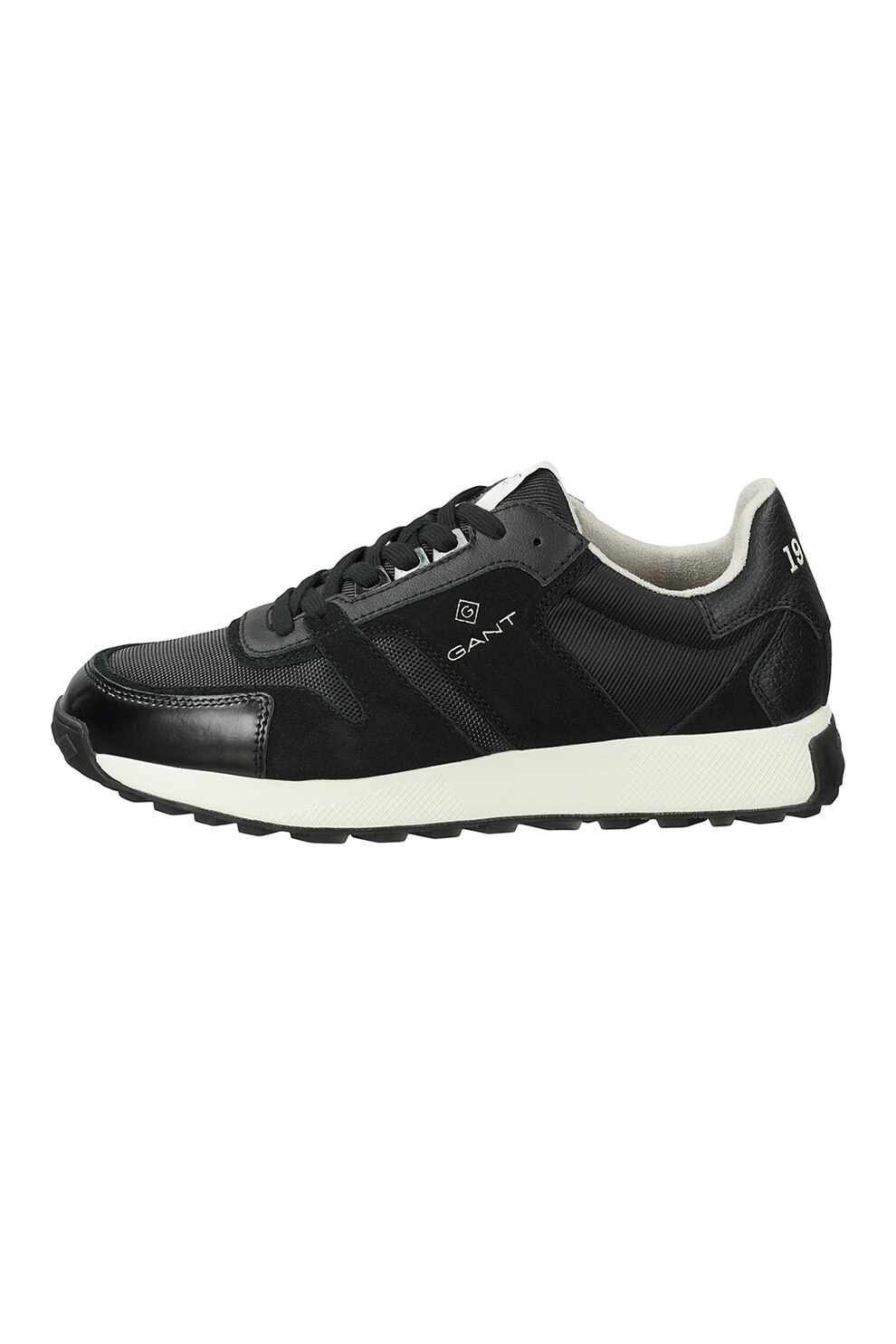 Gant, Pantofi sport cu insertii din piele intoarsa, Negru, 40 - eMAG.ro