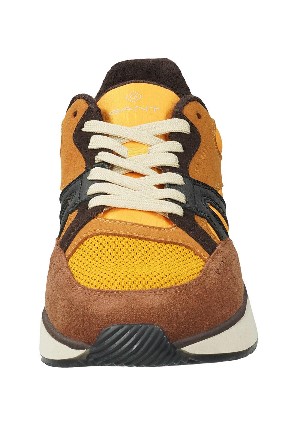 Gant, Pantofi sport cu detalii din piele intoarsa, Maro deschis, Galben ...