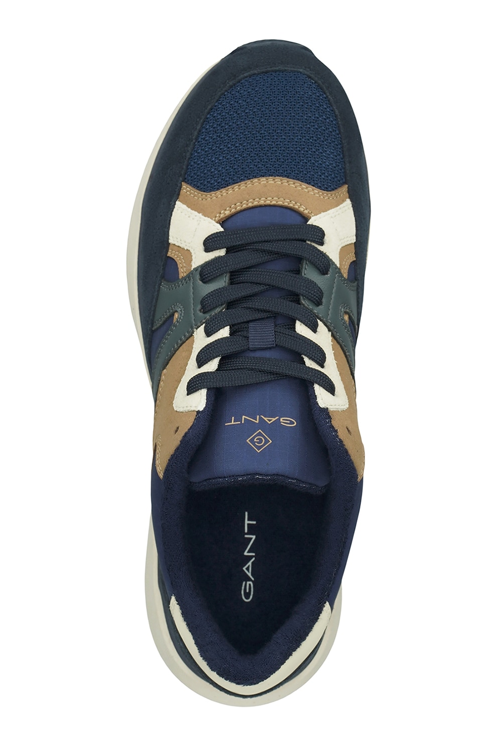 Gant, Pantofi sport cu detalii din piele intoarsa, Bleumarin, Mamo ...