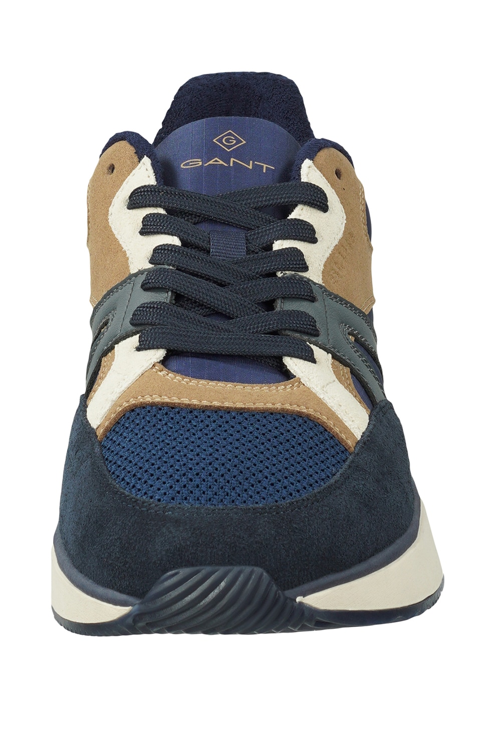 Gant, Pantofi sport cu detalii din piele intoarsa, Bleumarin, Mamo ...