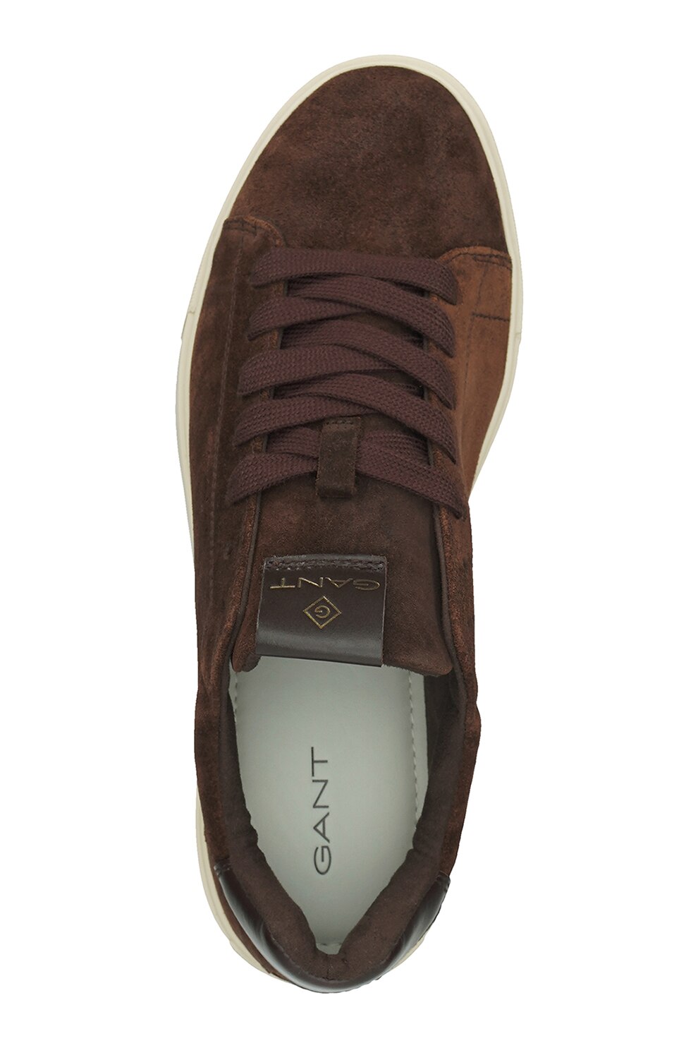 Gant, Pantofi sport low-top de piele intoarsa cu garnitura contrastanta ...