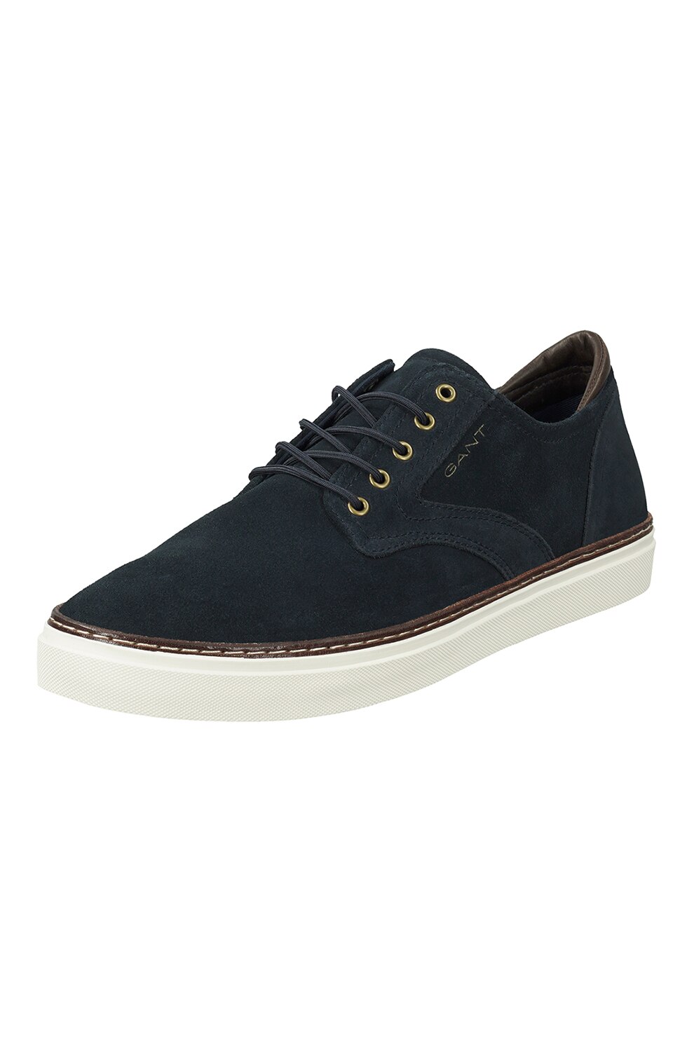 Gant, Pantofi sport low-top de piele intoarsa cu logo discret ...