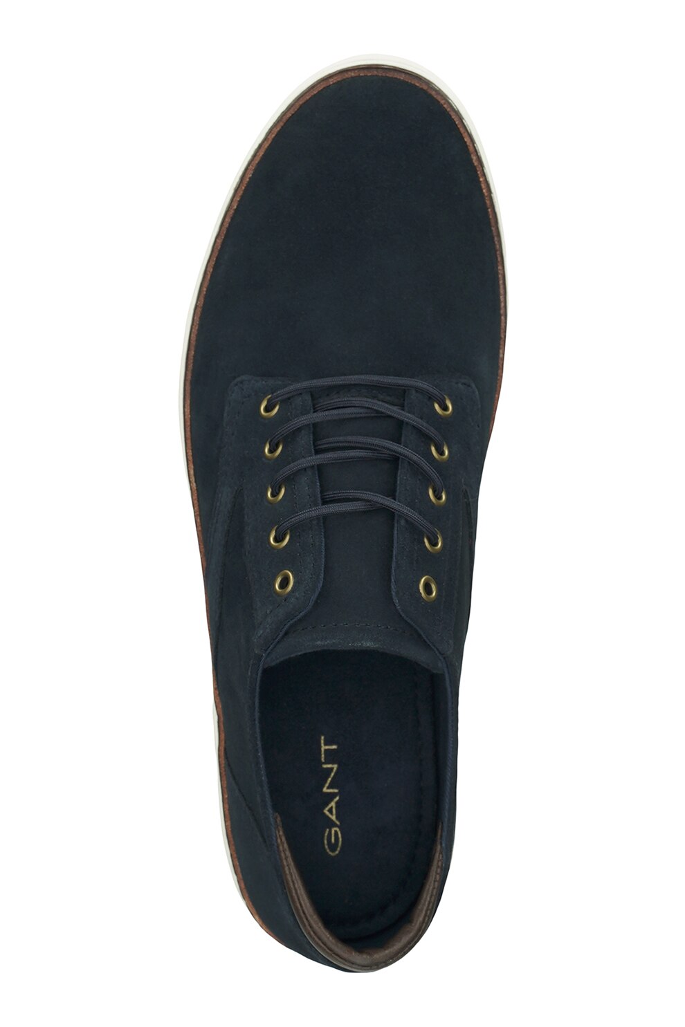 Gant, Pantofi sport low-top de piele intoarsa cu logo discret ...