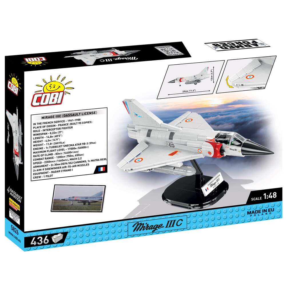 COBI Építőkészlet Cold War 5826 Mirage IIIC, 436 darabos - eMAG.hu