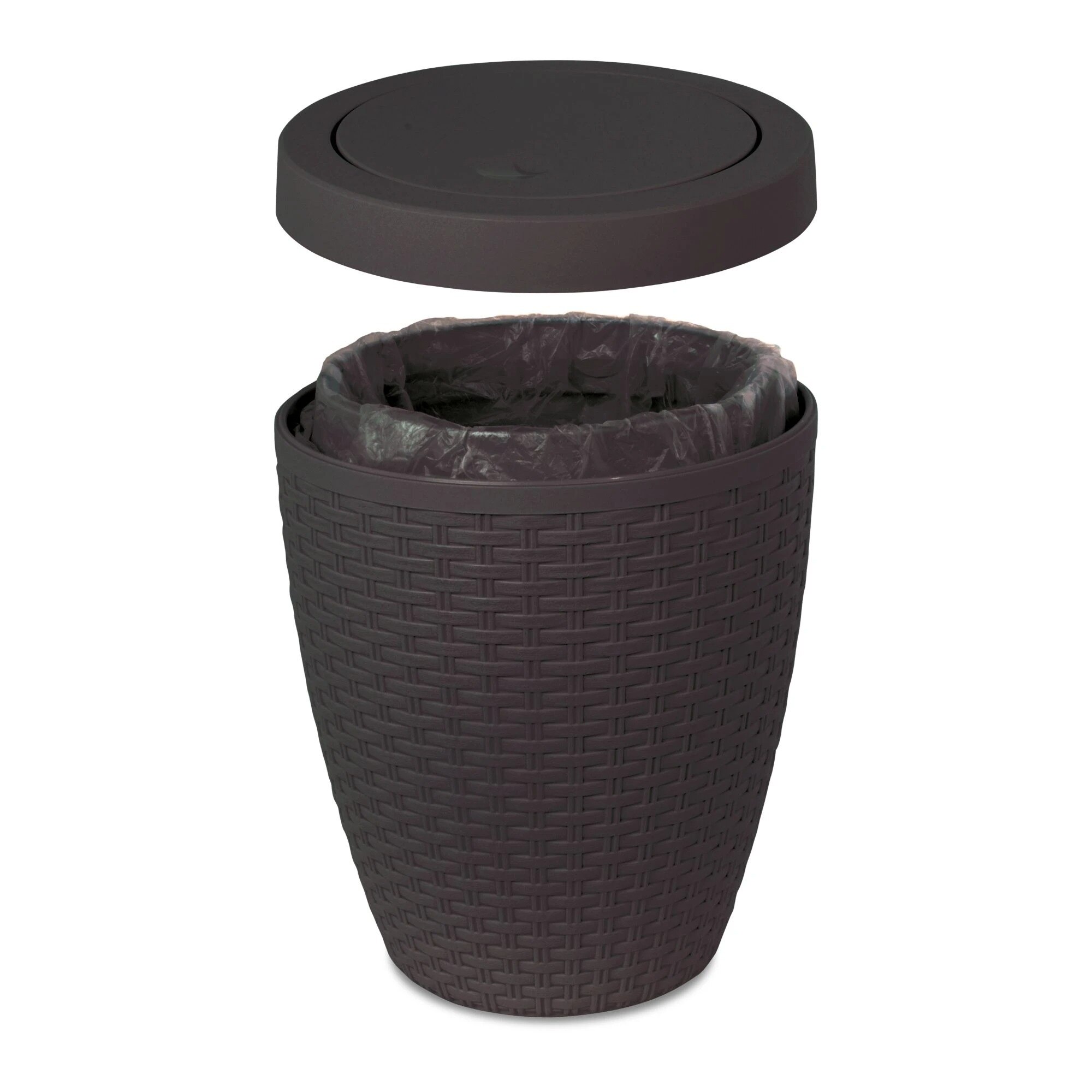 Cos de gunoi Cottage, pentru baie, 6 L, cu capac batant, forma rotunda ...