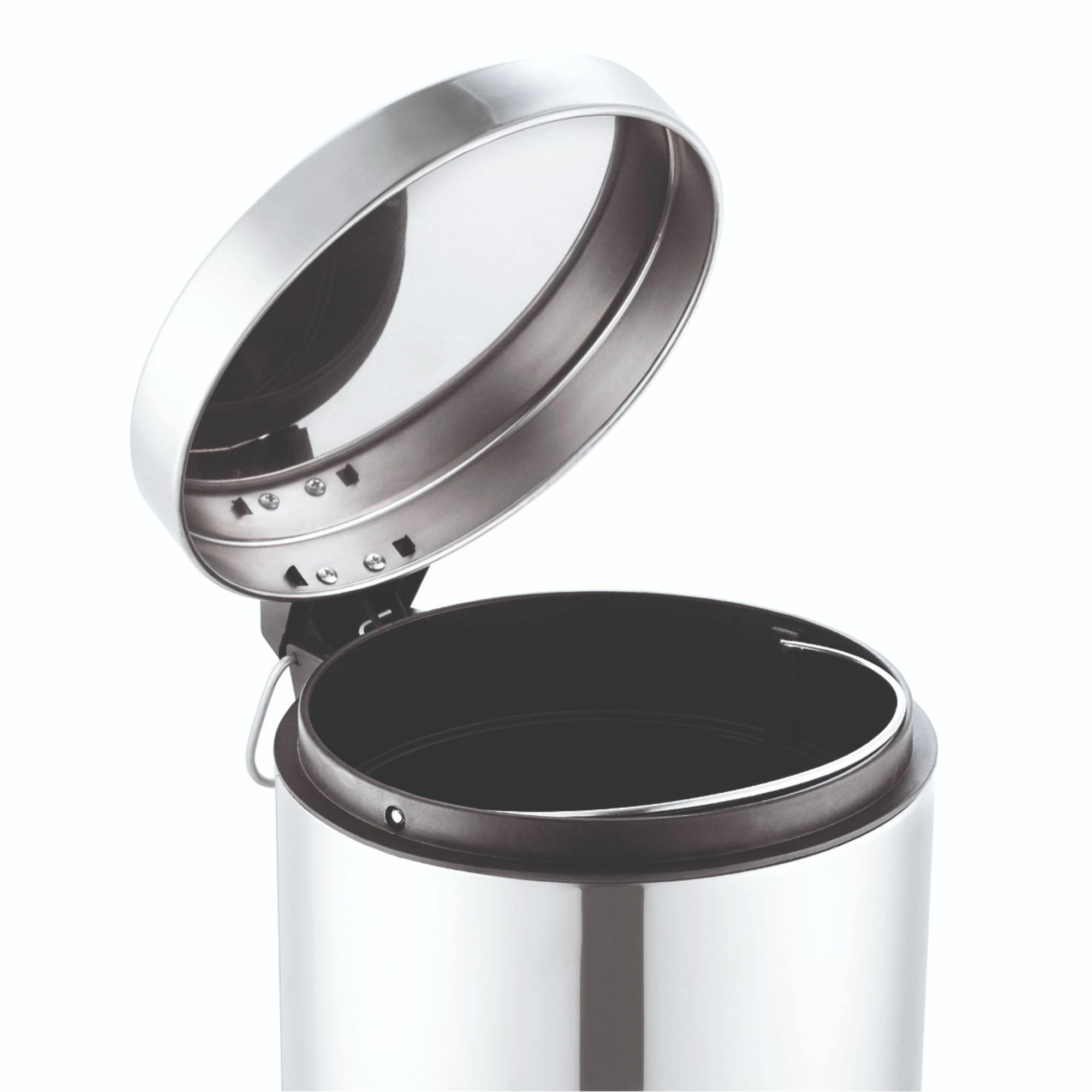 Cos de gunoi Urban, pentru baie, 3 L, cu pedala, forma rotunda, inox ...
