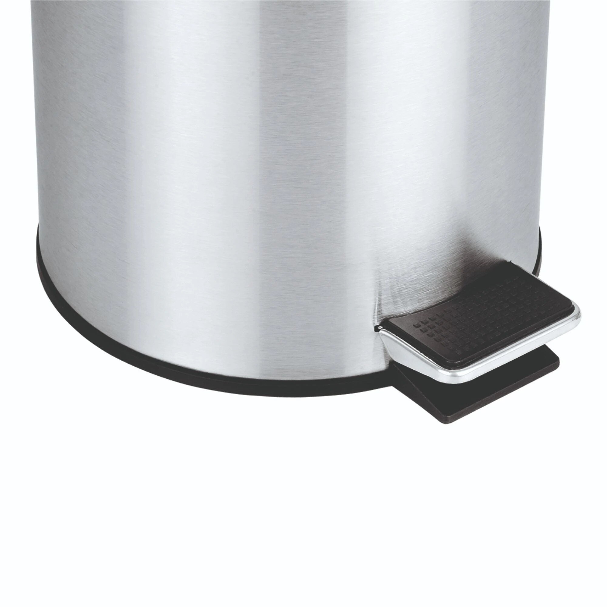 Cos de gunoi Urban, pentru baie, 3 L, cu pedala, forma rotunda, inox ...