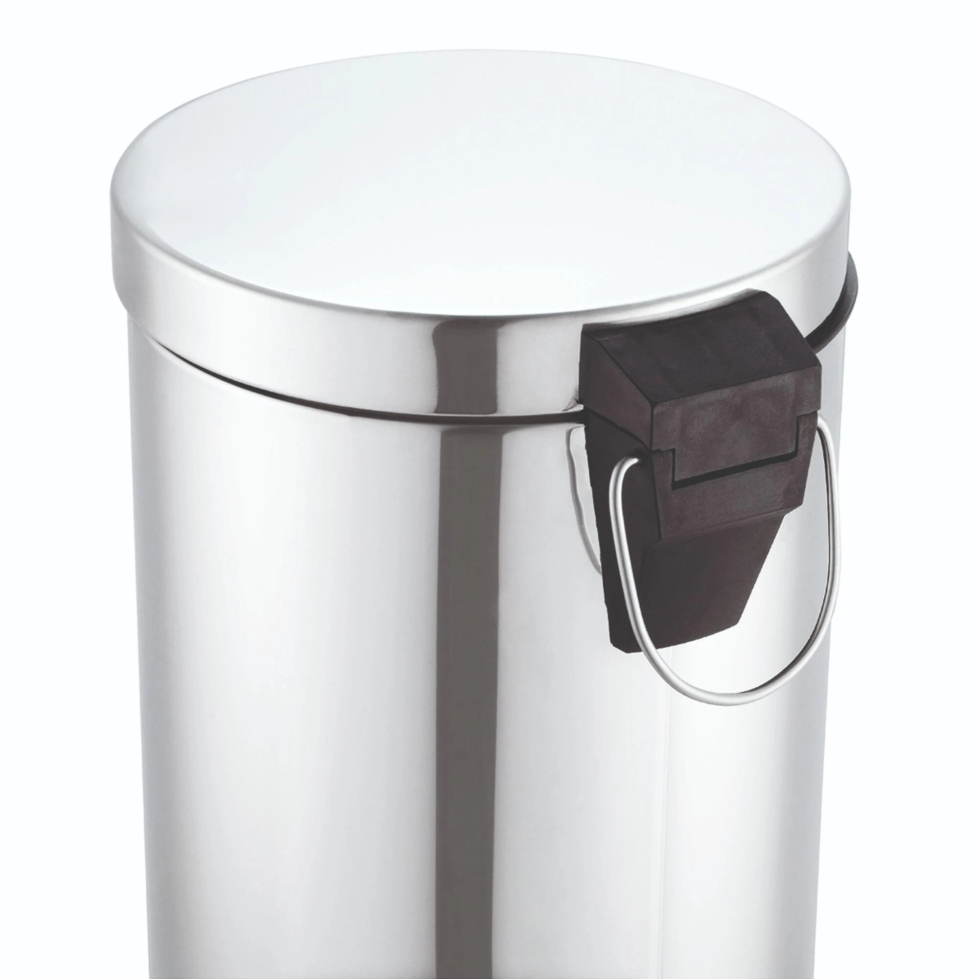 Cos de gunoi Urban, pentru baie, 3 L, cu pedala, forma rotunda, inox ...