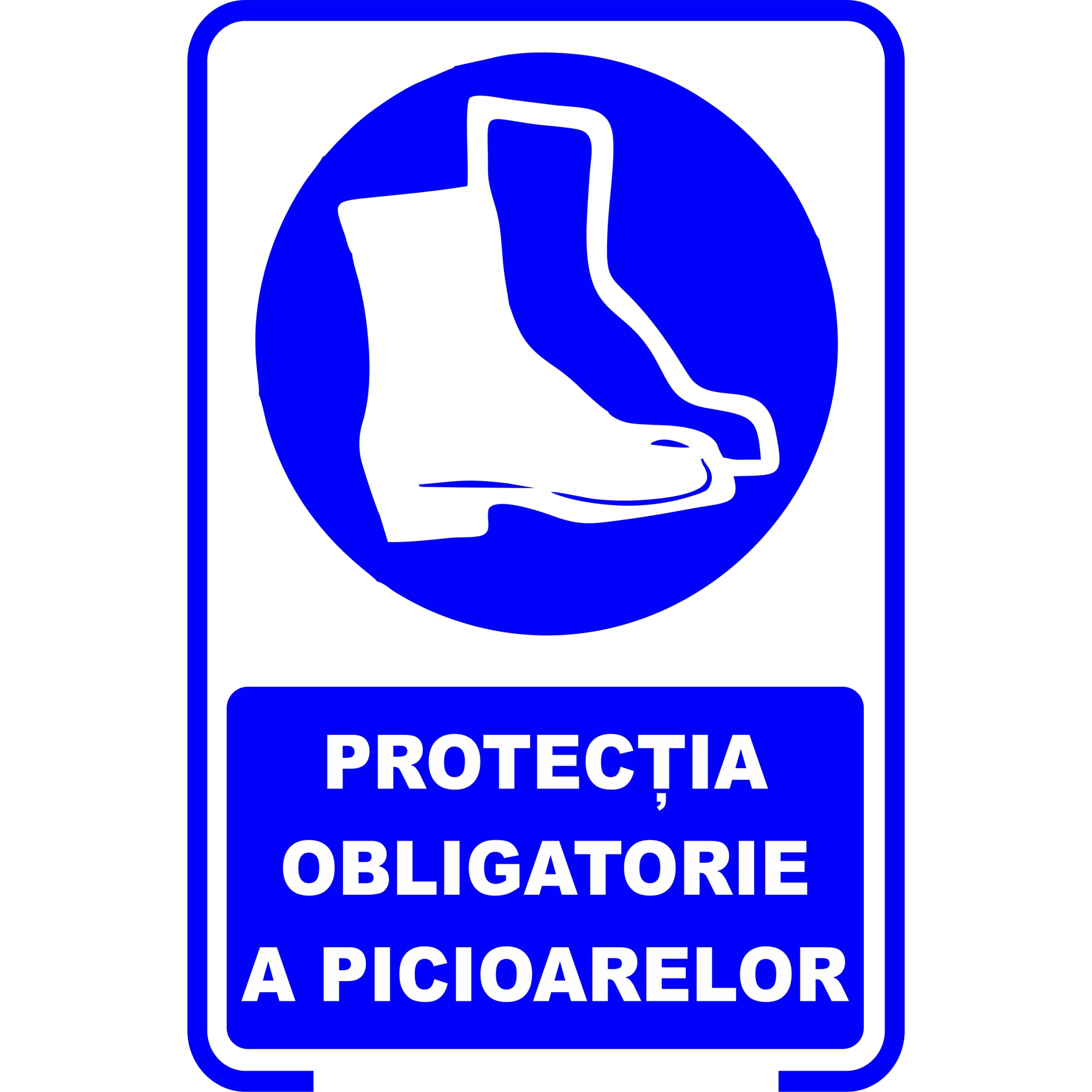 Semn Indicator, Protectia Obligatorie a Picioarelor, Autocolant Printat ...