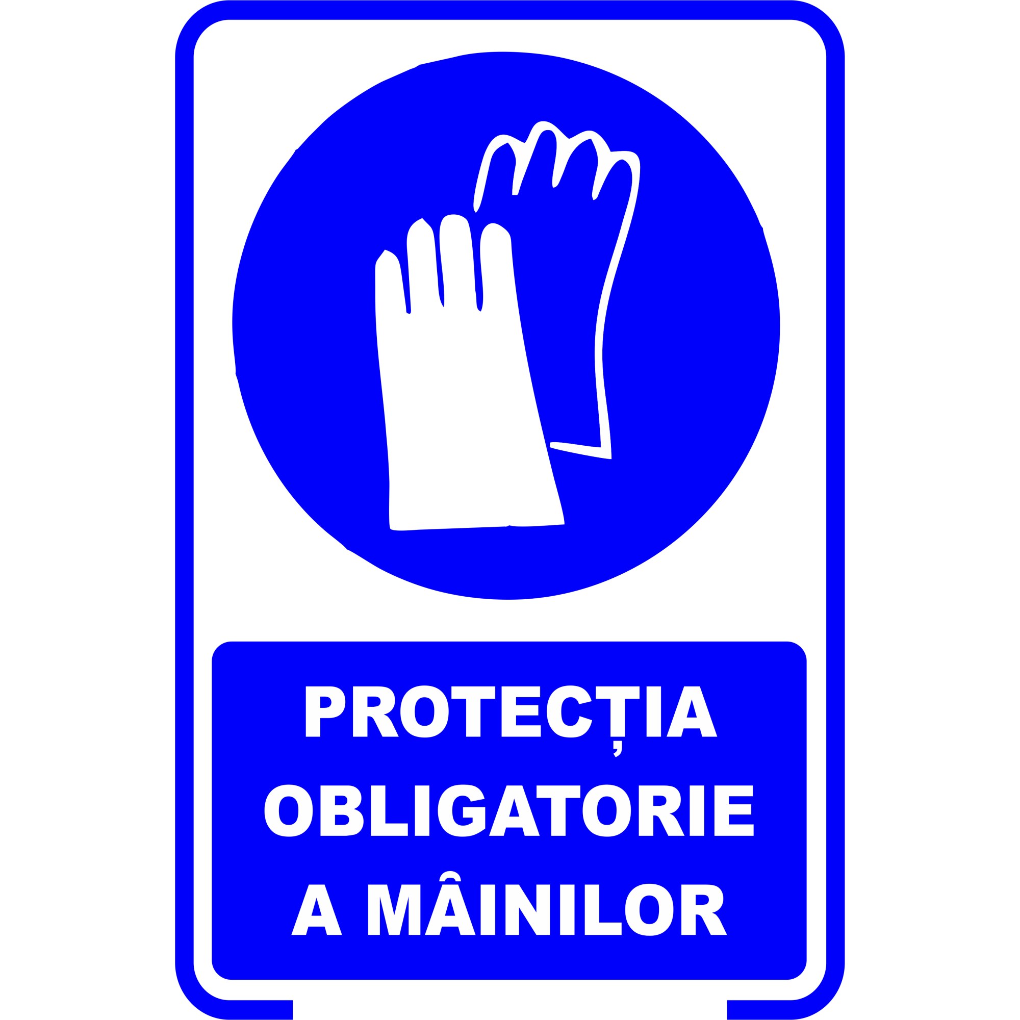 Semn Indicator, Protectia Obligatorie a Mainilor, Placa Aluminiu, 20x30 ...