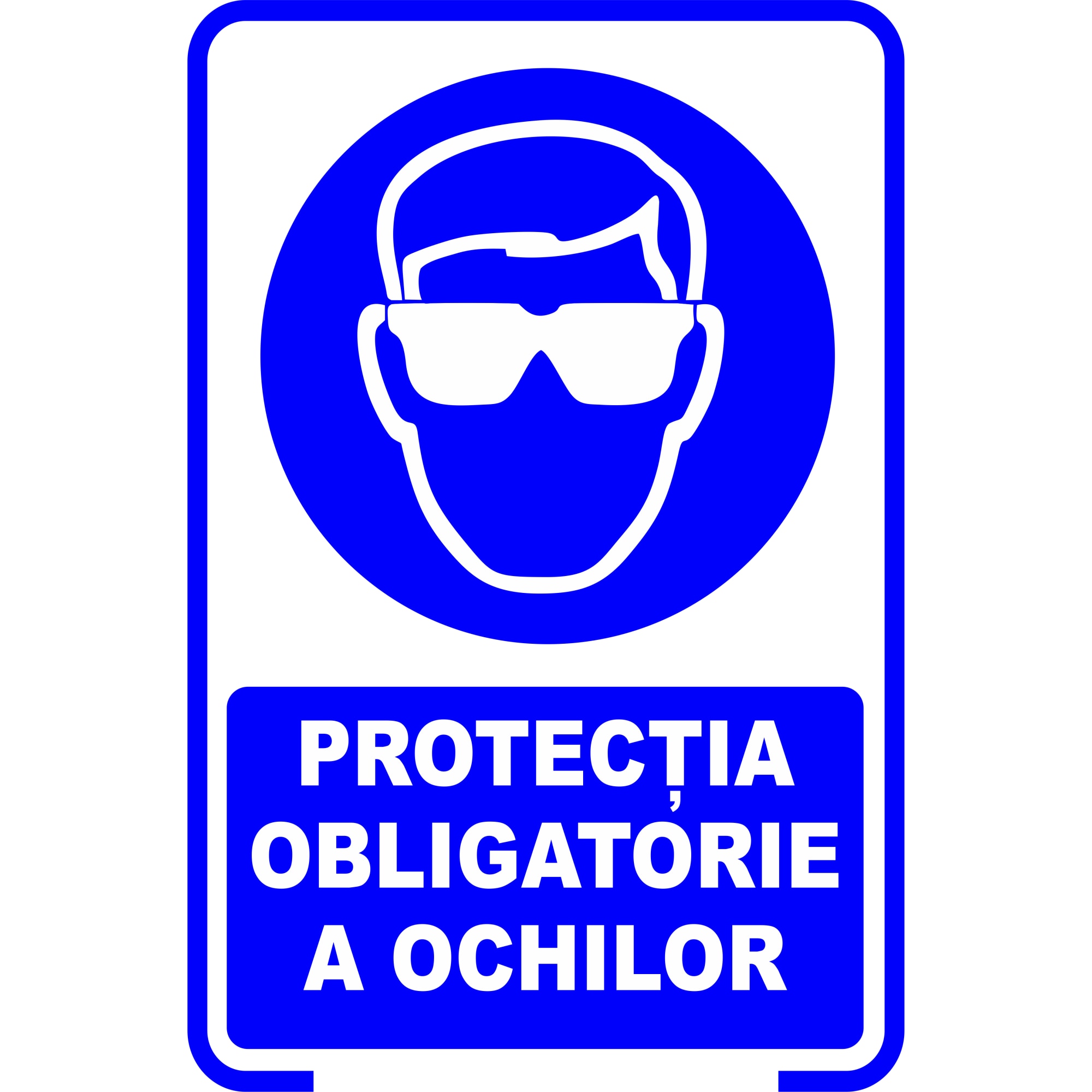 Semn Indicator, Protectia Obligatorie a Ochilor, Autocolant Printat ...