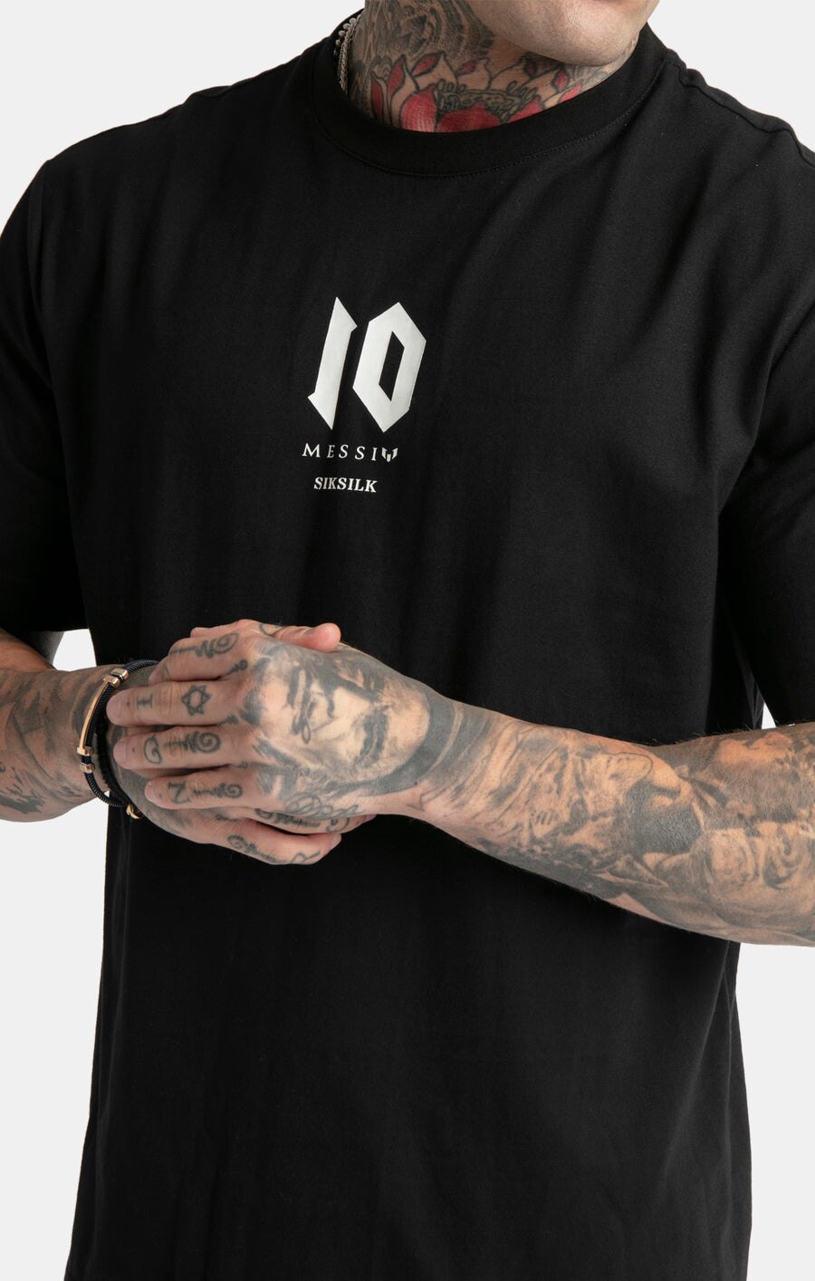 SikSilk x Messi, Póló, Fekete, Férfi, M, Oversized - eMAG.hu