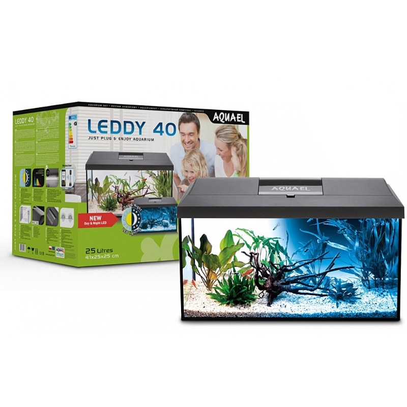 Acvariu, Aquael, LED, Negru, 25 L - eMAG.ro