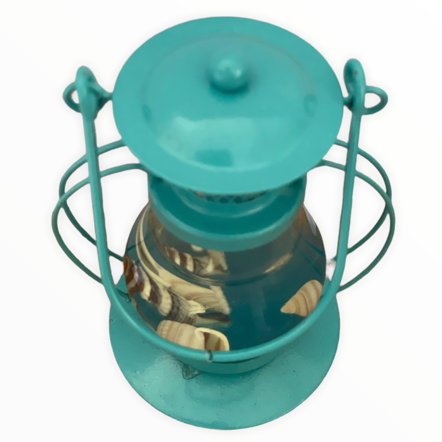 Lumanare decorativa cu gel transparent in felinar, model bleu, 16 cm ...