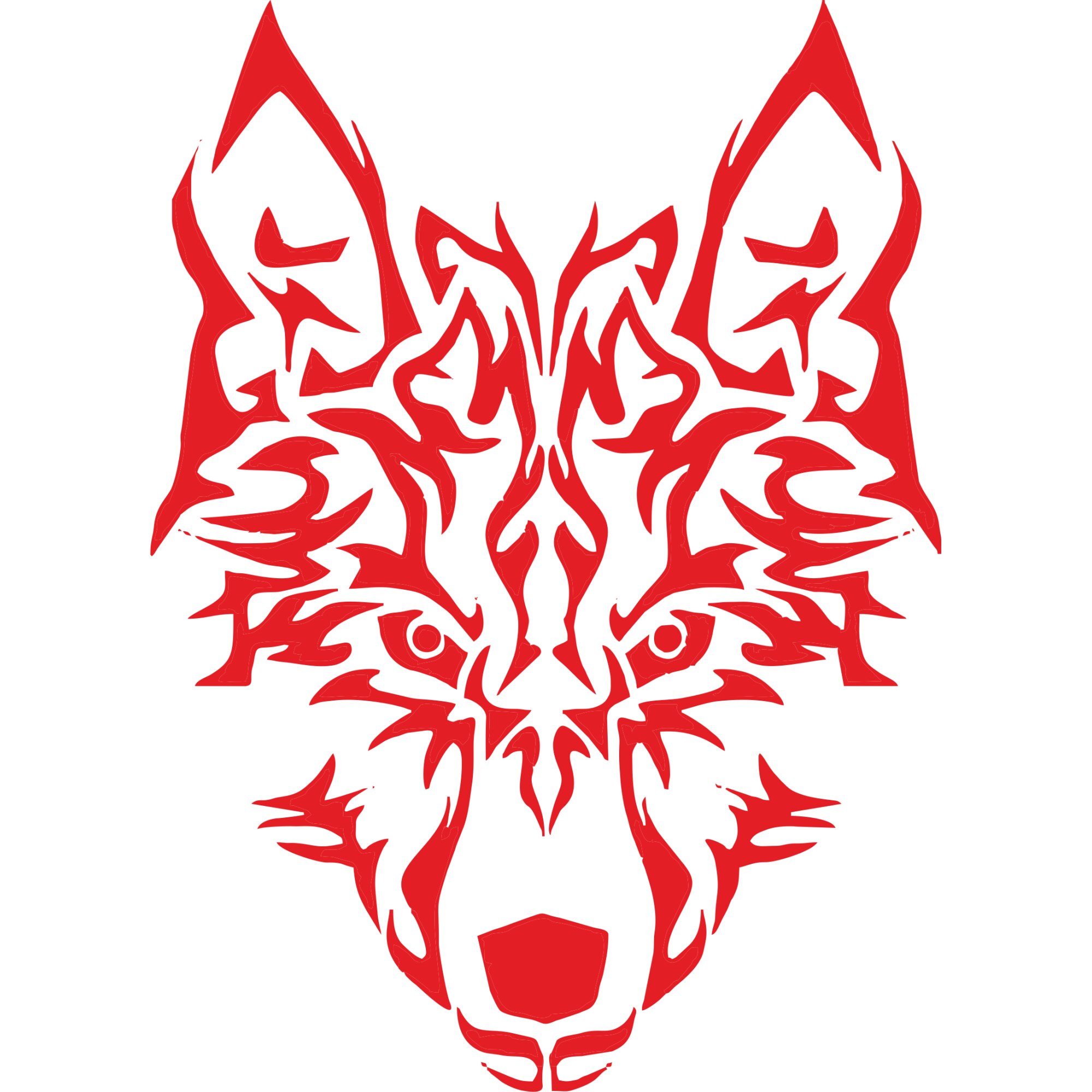 Sticker auto Wolf, Rosu, 30 cm - eMAG.ro