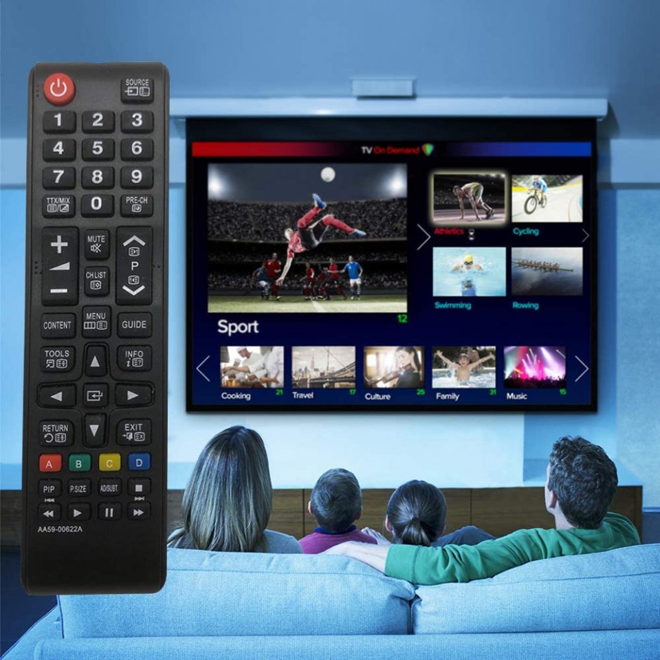 Telecomanda Smart Samsung AA59-00622A Siumal, plastic, negru, 17 x 4,5 ...