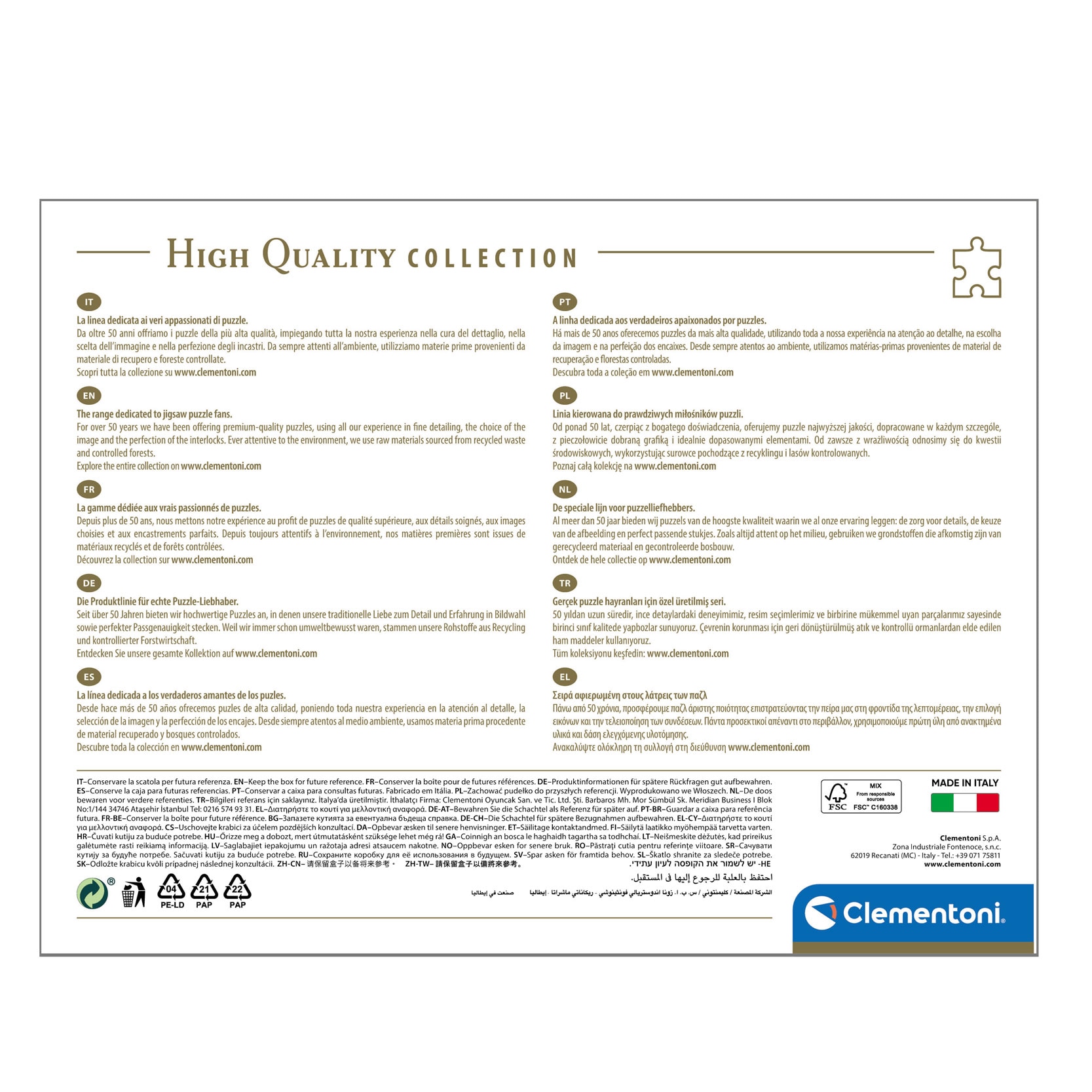 Puzzle Clementoni High Quality Collection - New York City, 1000 piese ...