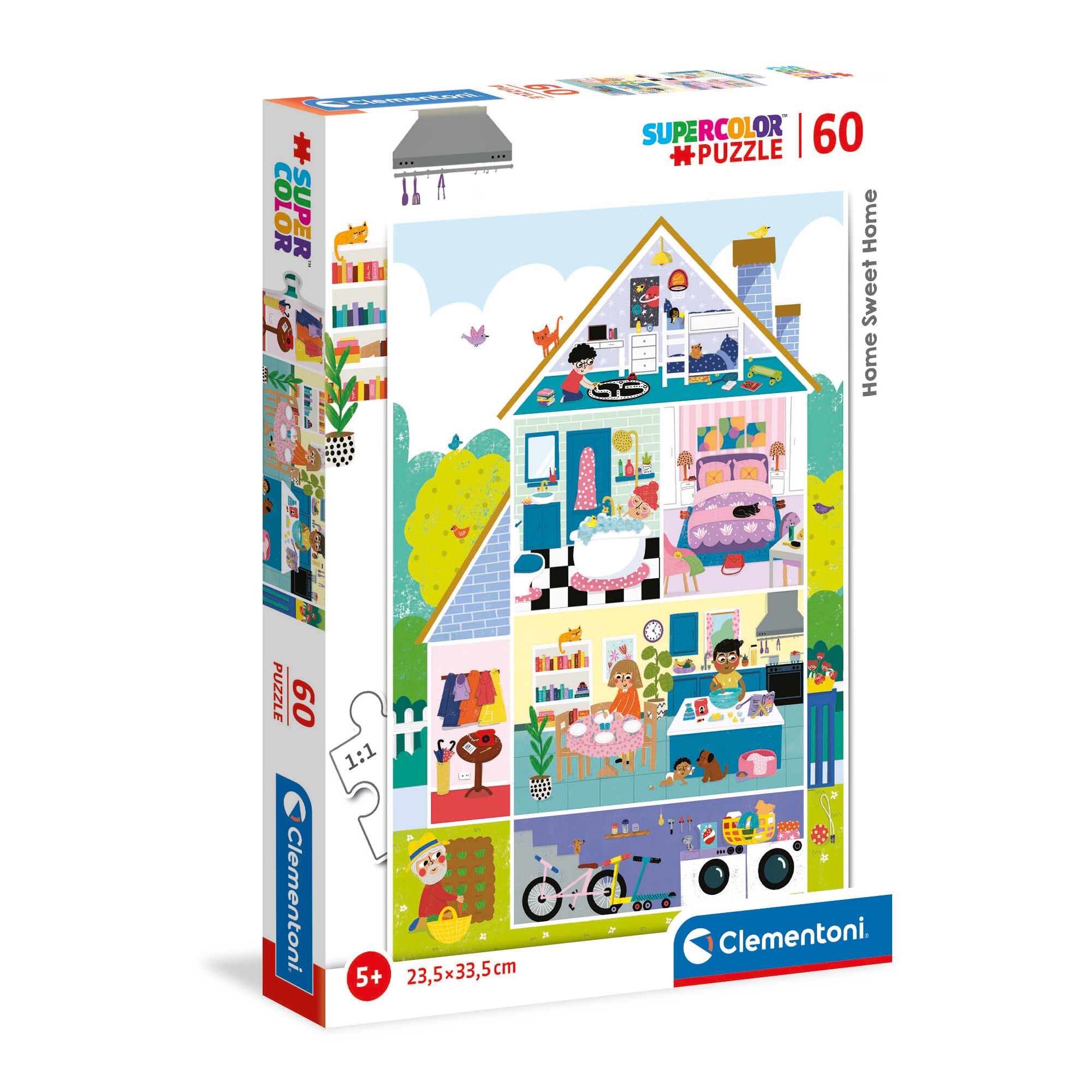 Puzzle Clementoni SuperColor - Home sweet home, 60 piese - eMAG.ro