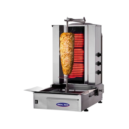 Aparat shaorma electric, IDEAL INOX, rotisor kebab electric 3 arzatoare ...
