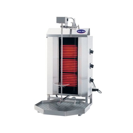 Aparat shaorma electric cu 3 arzatoare, IDEAL INOX, rotisor kebab ...