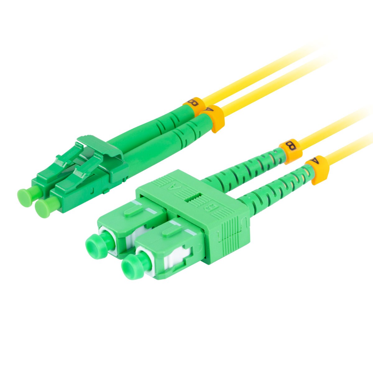 Cablu retea fibra optica cu lungime 2 m si conectori SC/APC-LC/APC ...