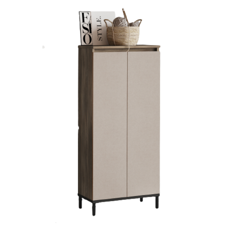 Dulap cu rafturi Work Art Deco, H 133.6 x L 60 x l 31.6, PAL 18mm, Gri ...