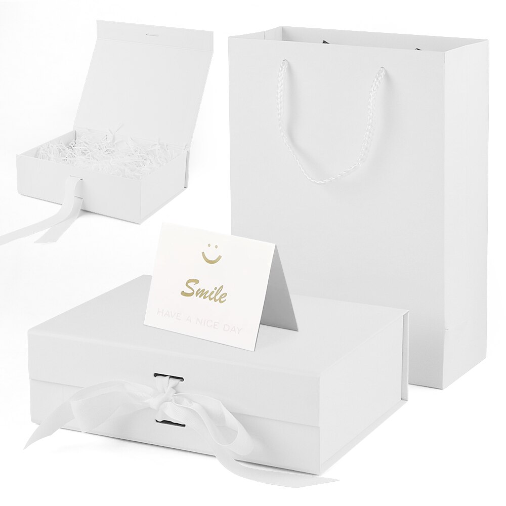 Set cutie cadou rafinat 31x22x10 cm, EZGETOP®, geanta de cumparaturi ...