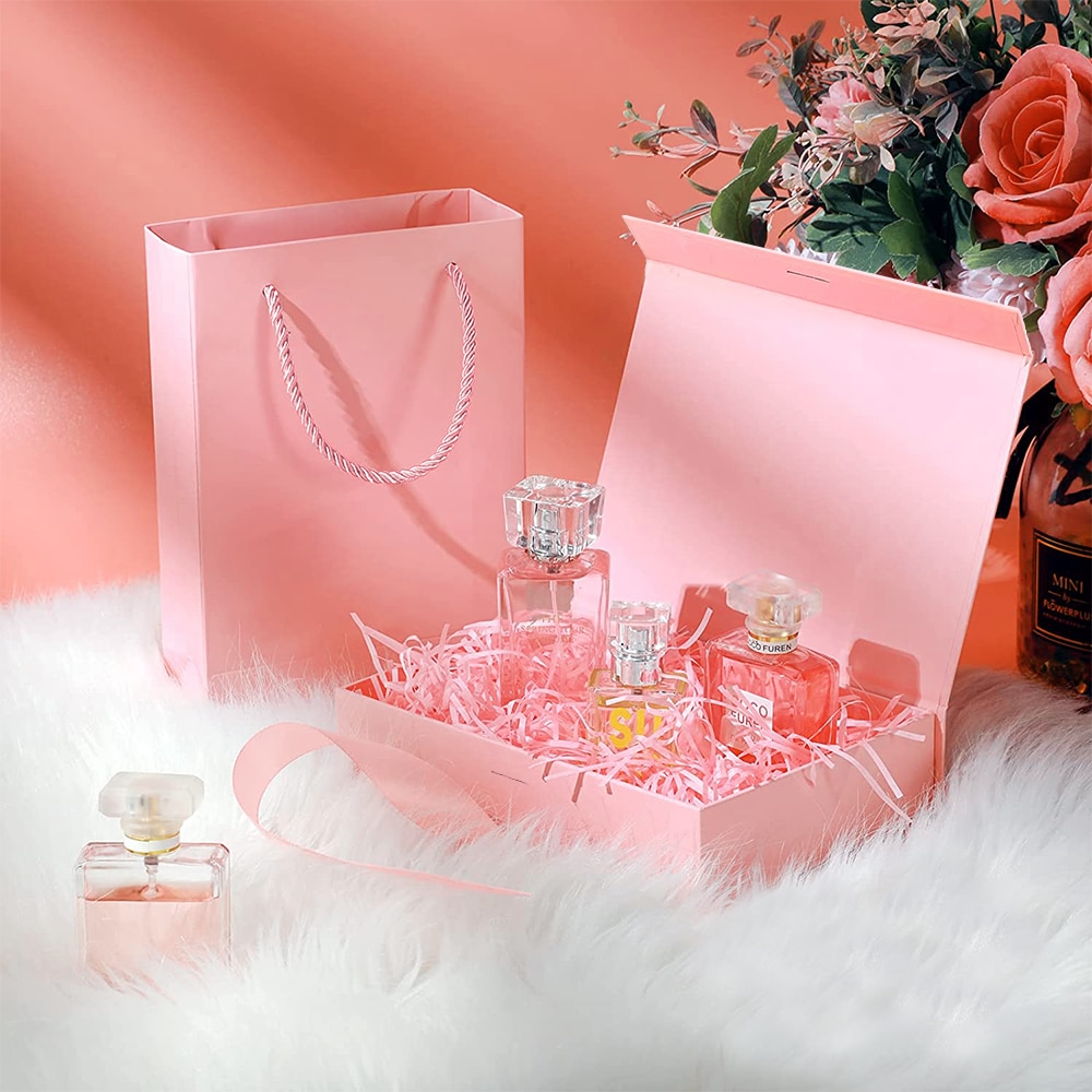 Set cutie cadou rafinat 31x22x10 cm, EZGETOP®, geanta de cumparaturi ...