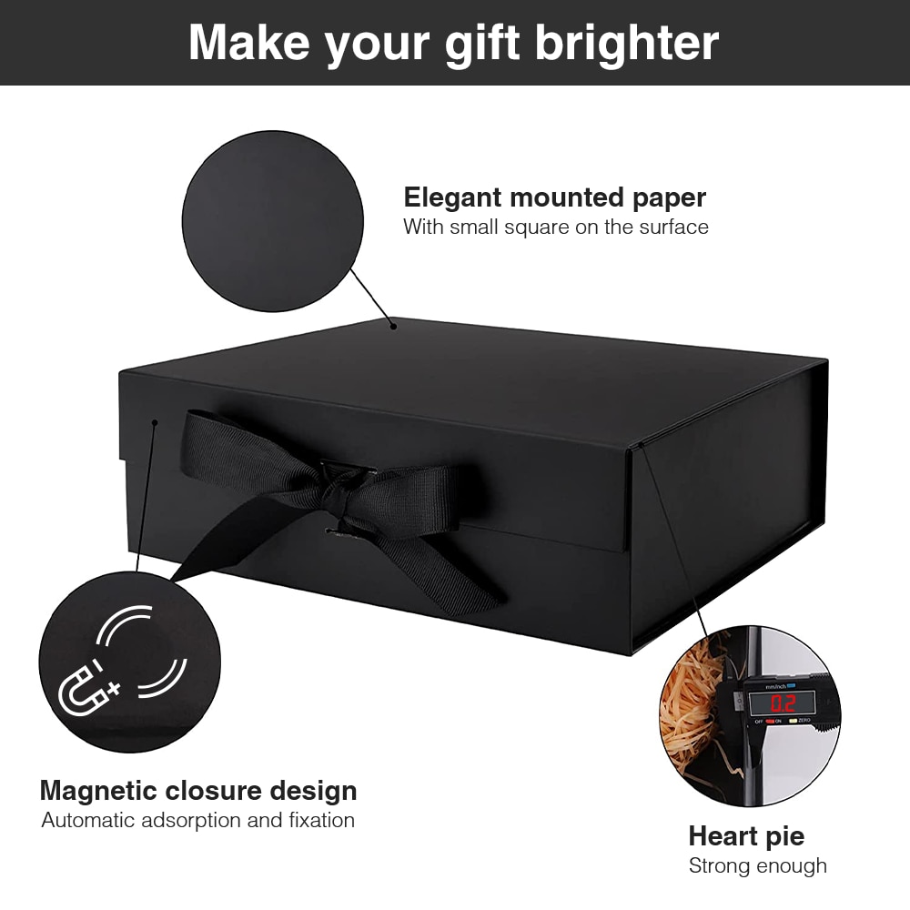 Cutie cadou rafinat, EZGETOP®, 26x17x11 cm, Negru - eMAG.ro