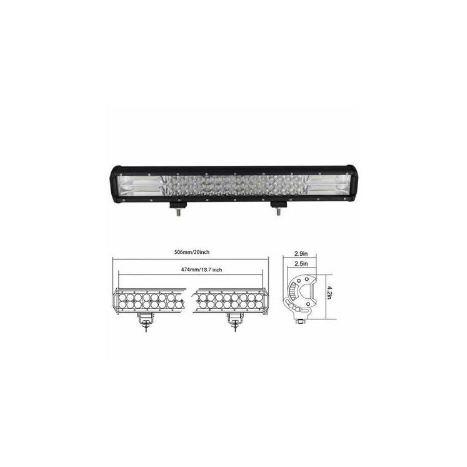 Pachet Led Bar 288w,12-24V si kit releu cu buton interior siguranta ...