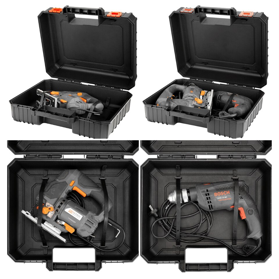 Cutie pentru scule Bauhus, 39x15x33 cm, Negru/Rosu - eMAG.ro