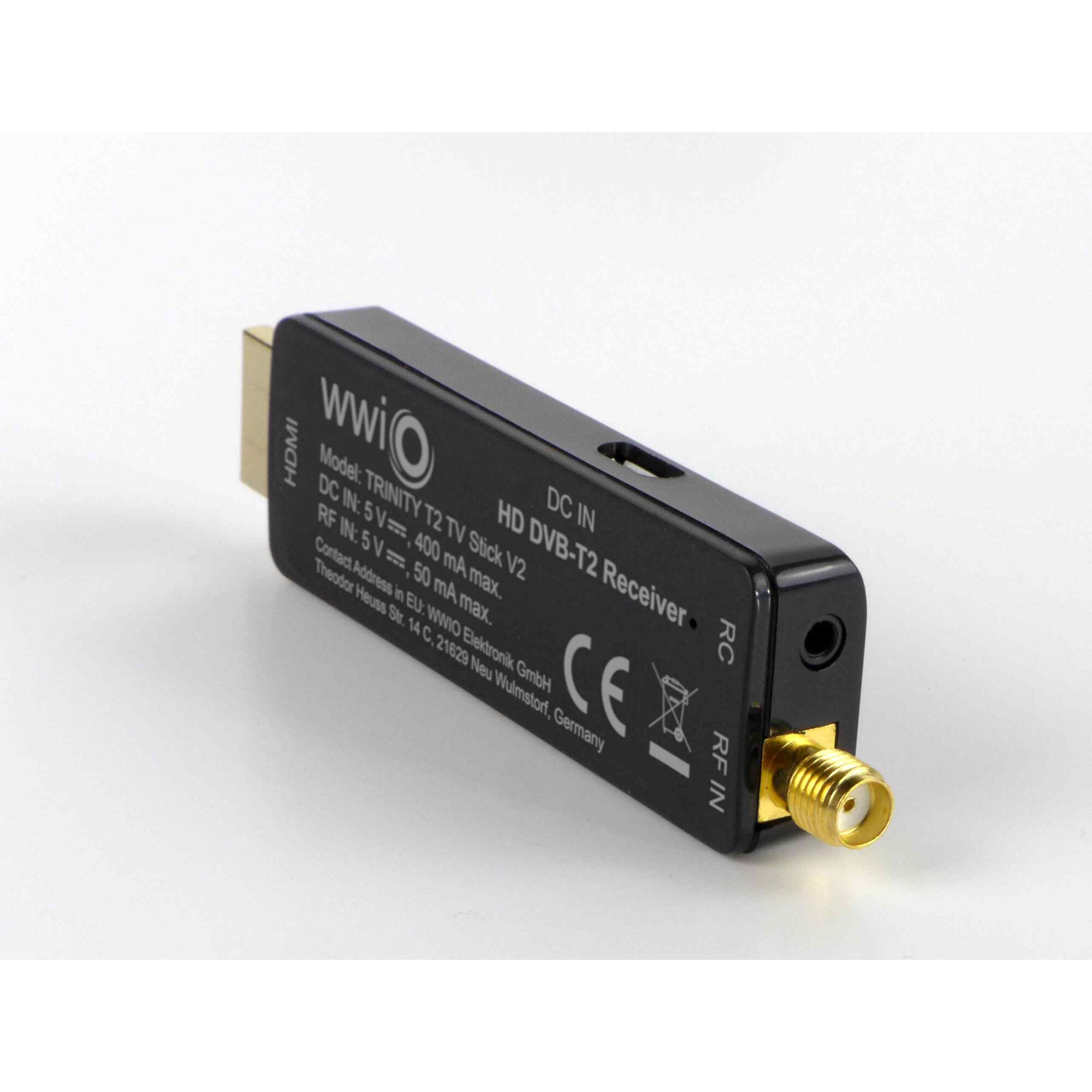 Receptor digital, WWIO, TRINTIY T2 V2, HDMI, Cu telecomanda, Negru ...