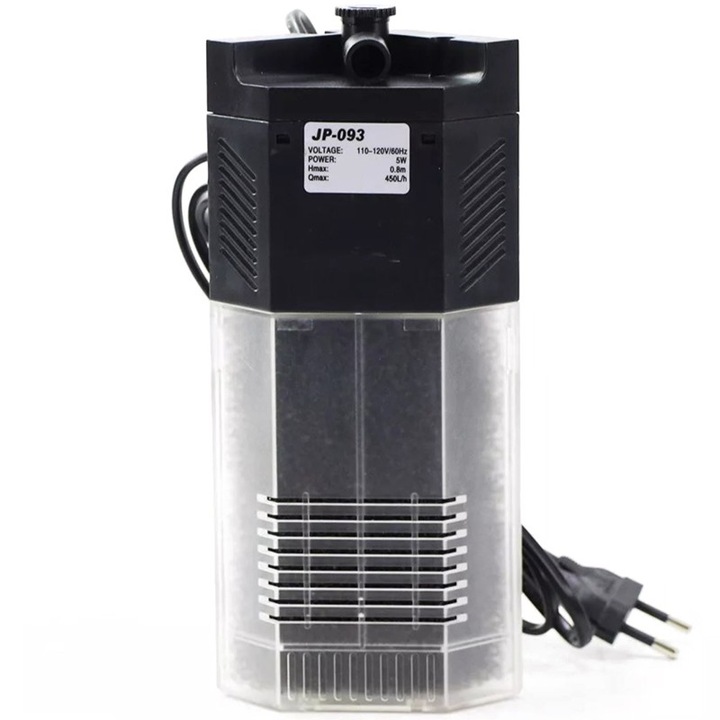 SunSun belső szűrő, Akváriumba, 650 l/h, 7W, Fekete, Átlátszó - eMAG.hu