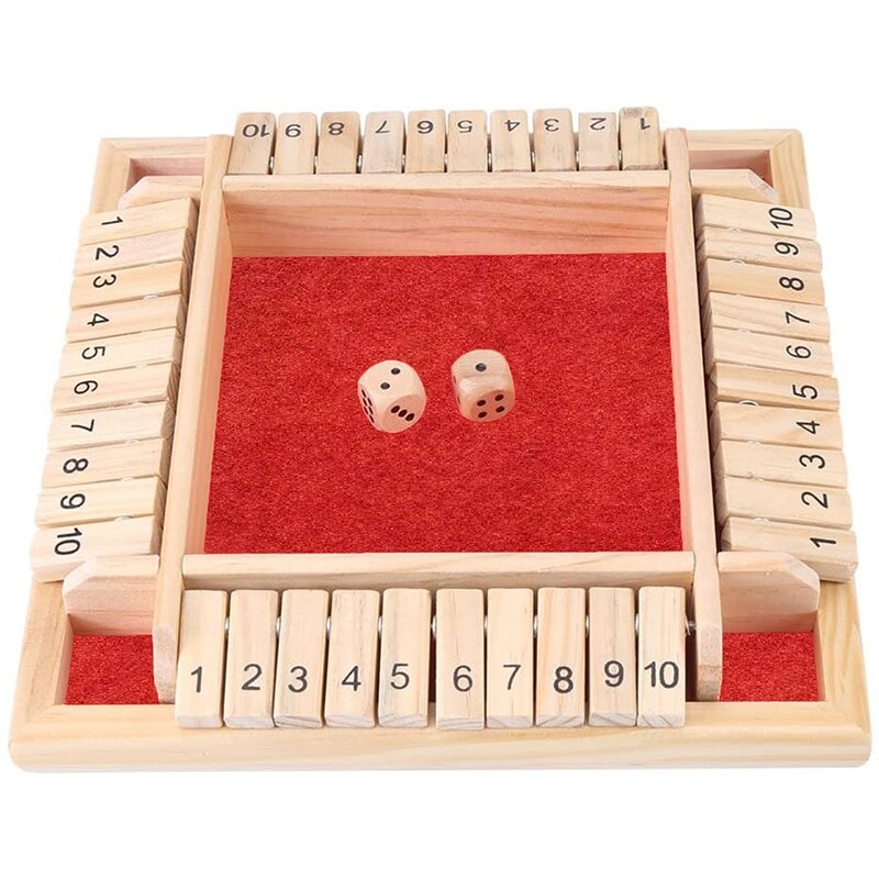 Tabla de Joc de Masa din Lemn cu Zaruri, Shut the Box - eMAG.ro