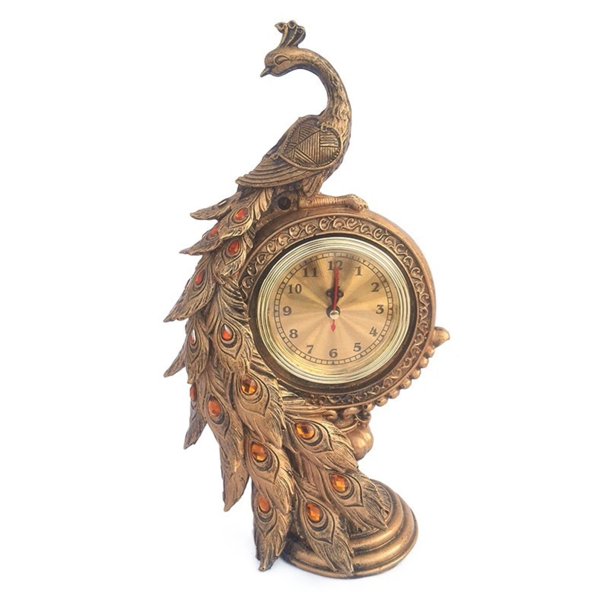 Figurina din rasina, reprezentand un paun cu pietre incrustate si cu ...