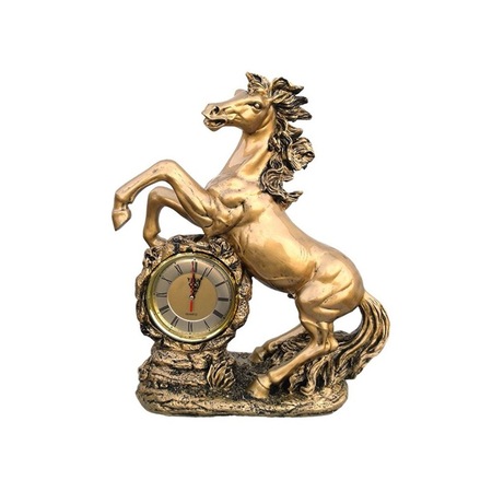 Statueta reprezentand un cal din ceramica cu ceas din plastic, 43x53 cm ...