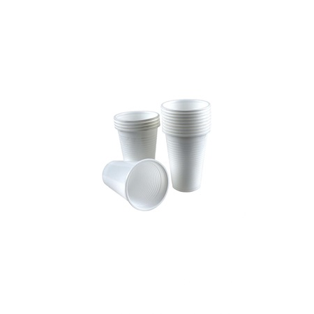 Set pahare plastic albe de unica folosinta, 500 buc, capacitate 160 ml ...