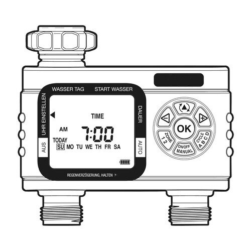 Computer irigare FQ-BC 2, cu dous zone de acces, senzor de umiditate ...