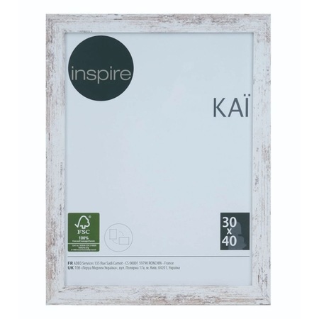 Rama foto Kai, 30 x 40 cm, lemn, alb - eMAG.ro