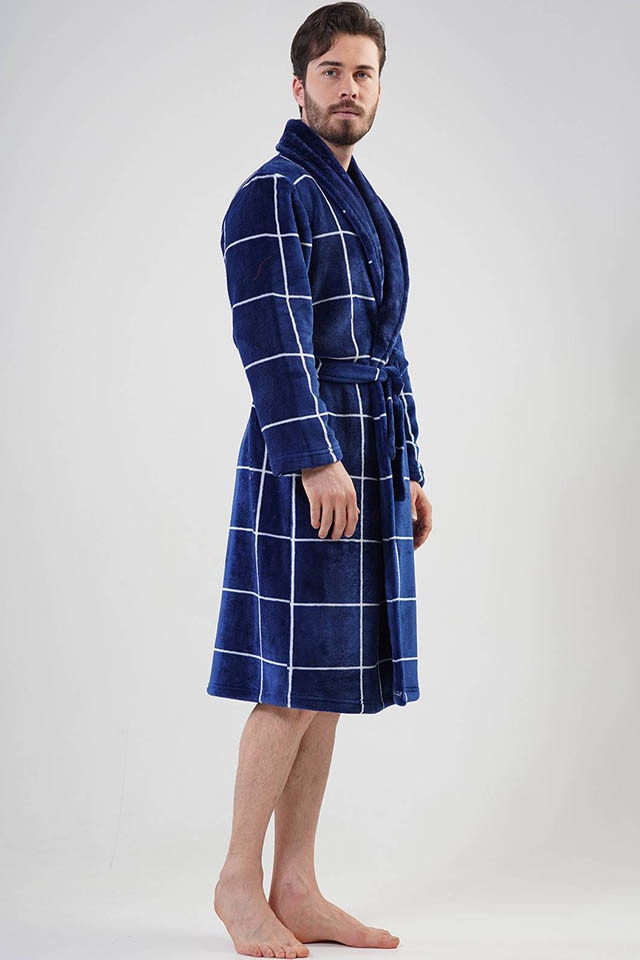 Halat barbati, Gazzaz by Vienetta, model Blue Art, cocolino, albastru ...