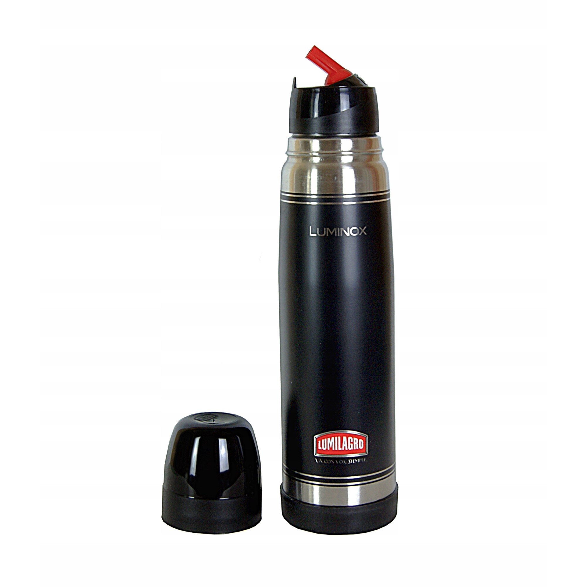 Termos, LUMILAGRO, Inox, 1L, Negru - eMAG.ro