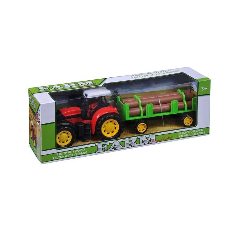 Gyerek traktor, Utánfutó, Műanyag, 3+ év, Többszínű - eMAG.hu