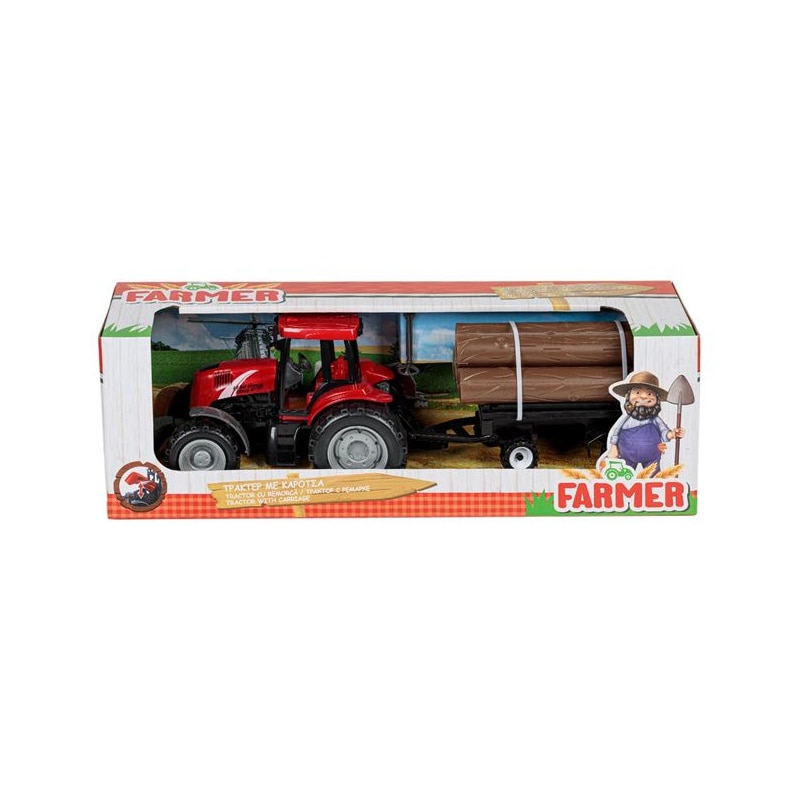 Tractor Copii Fermier, Remorca, Plastic, 3+ ani, Multicolor - eMAG.ro